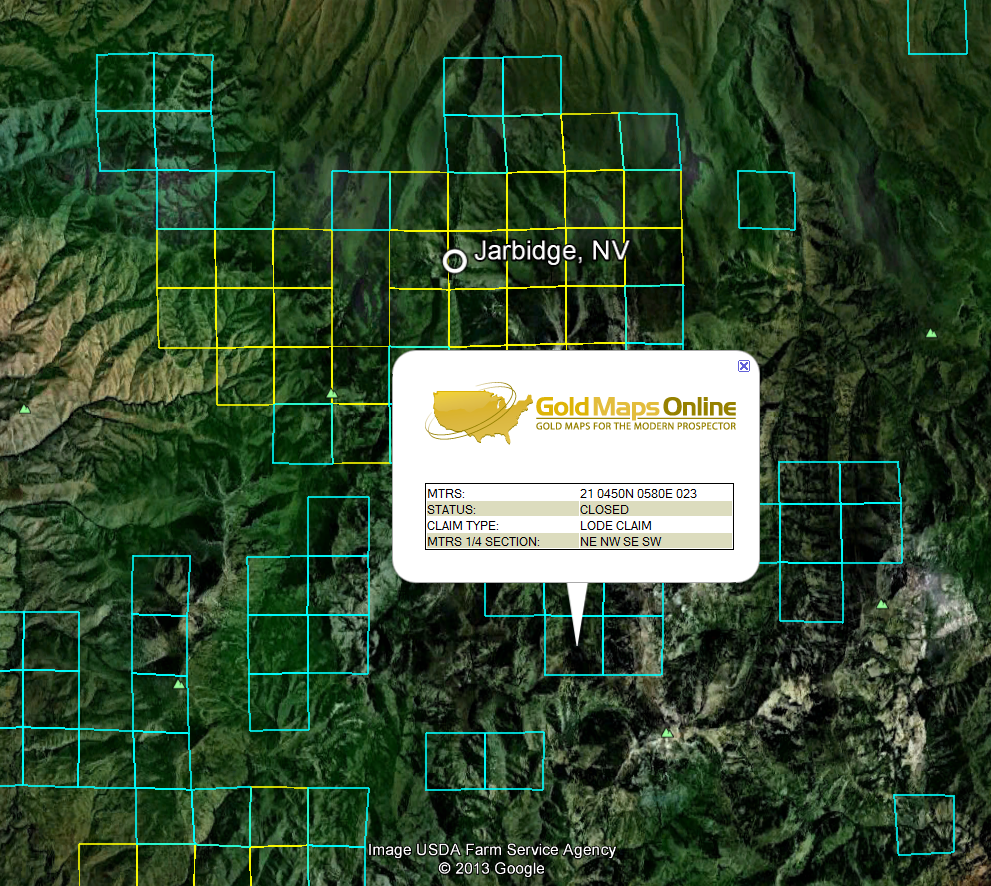 Nevada Mining Claims Map Map Of Farmland Cave